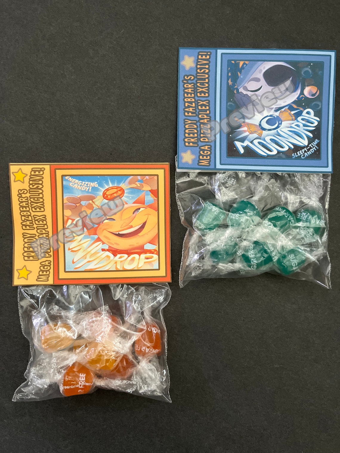 FNAF Sunnydrop & Moondrop Treat Tags Superstar Daycare - Etsy