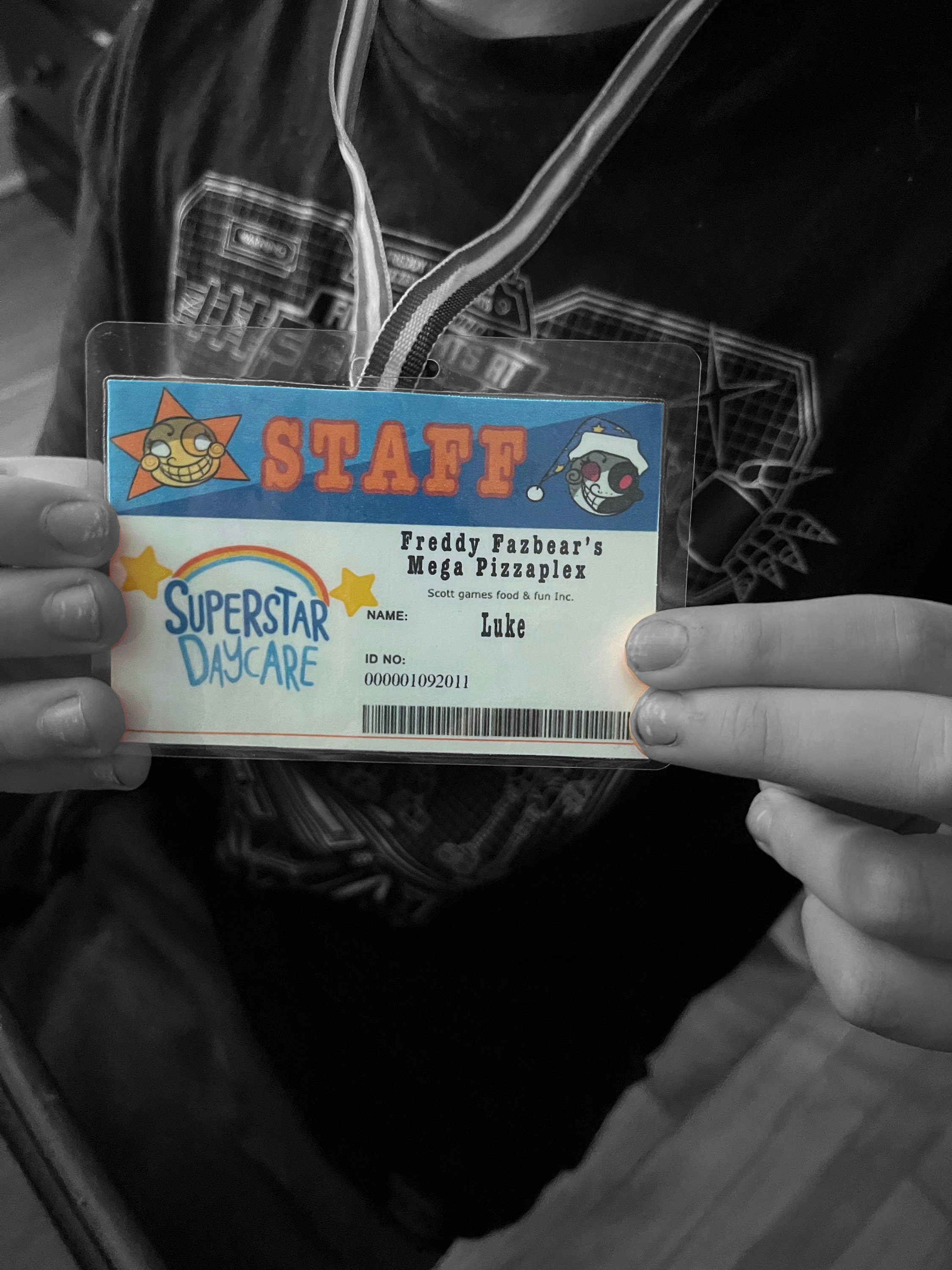 FNAF Superstar Daycare Badge; Personalized Staff Badge; Security Breach ...