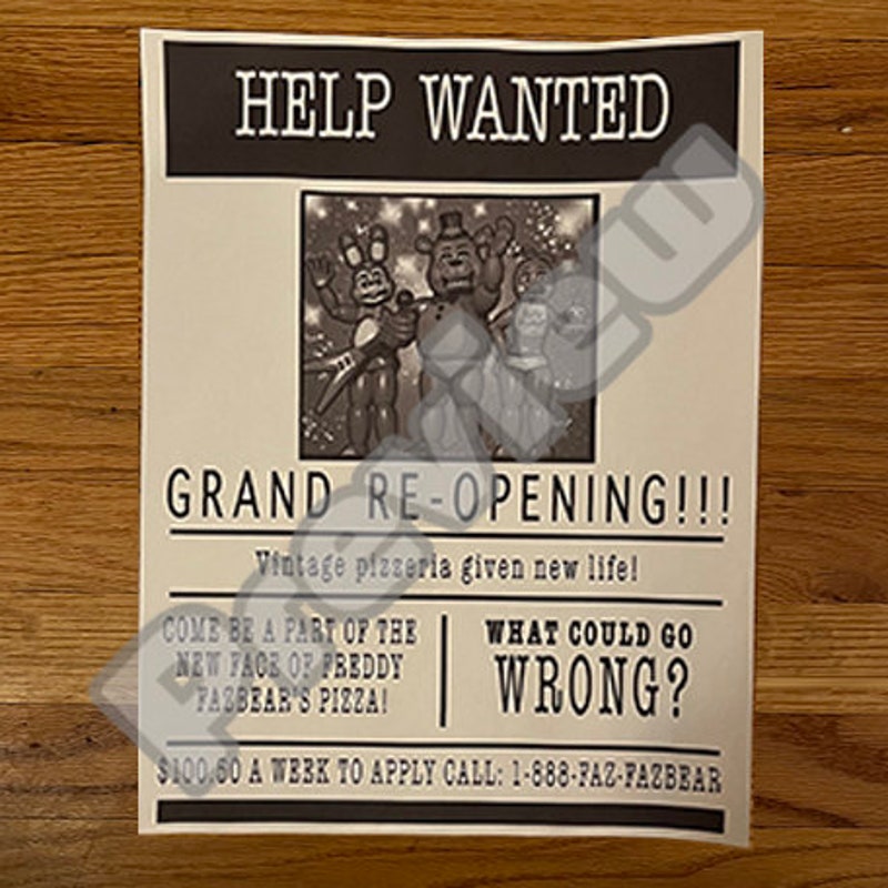 Five Nights at Freddys Newspaper - Etsy