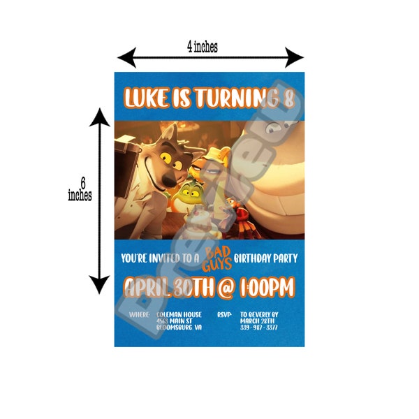 Bad Guys Birthday Invitation - Etsy