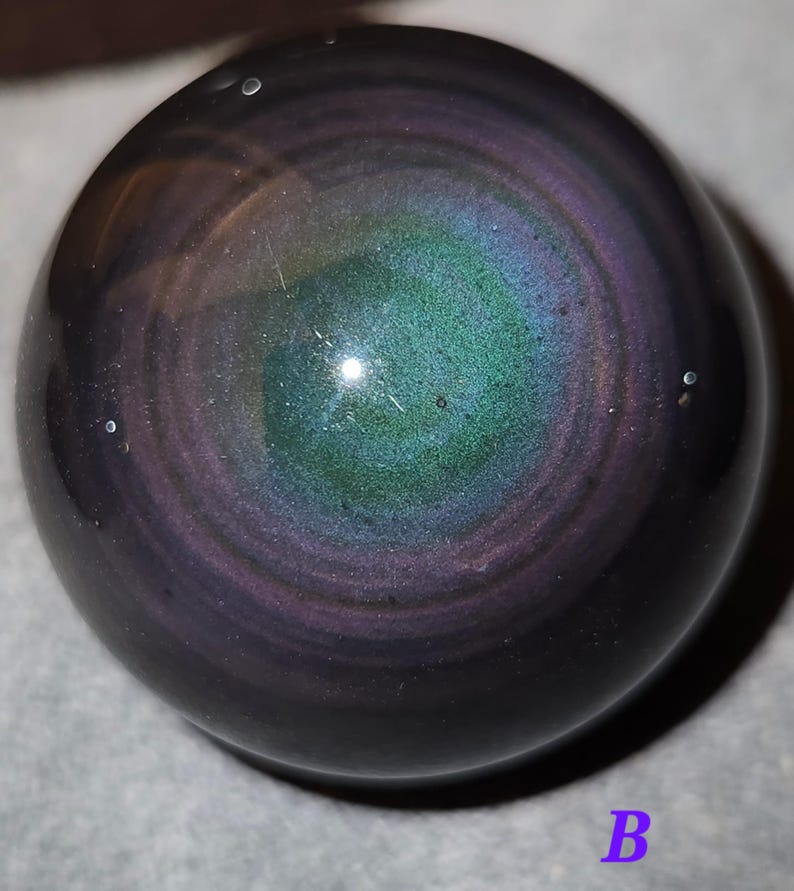 Rainbow Obsidian Sphere 38mm Crystal Ball Volcanic Glass - Etsy