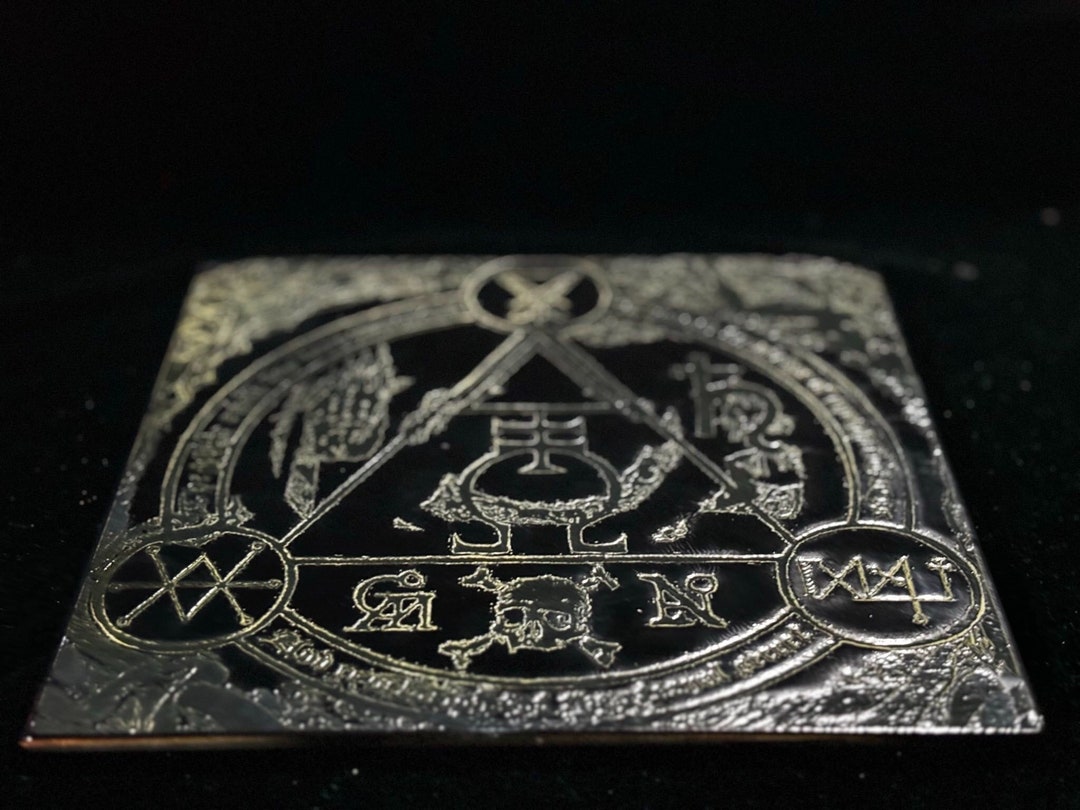 Glass Square Lifted Altar Plate, Painted Black and Laser Etched - Etsy