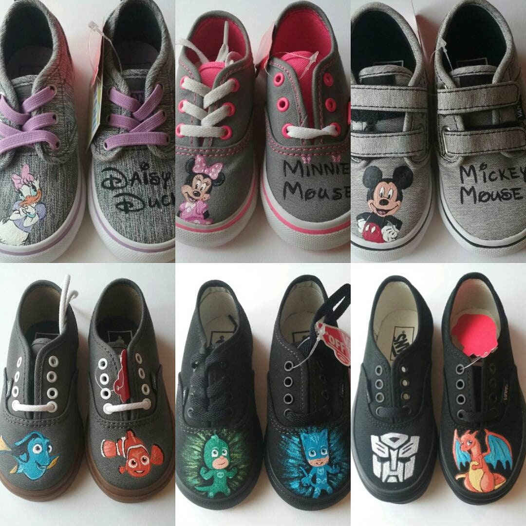 Custom Hand Painted Shoes BABIES/KIDS 2D Characters - Etsy