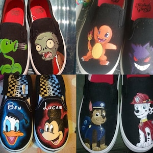 Custom Hand Painted Shoes BABIES/KIDS - 2D Characters - Etsy