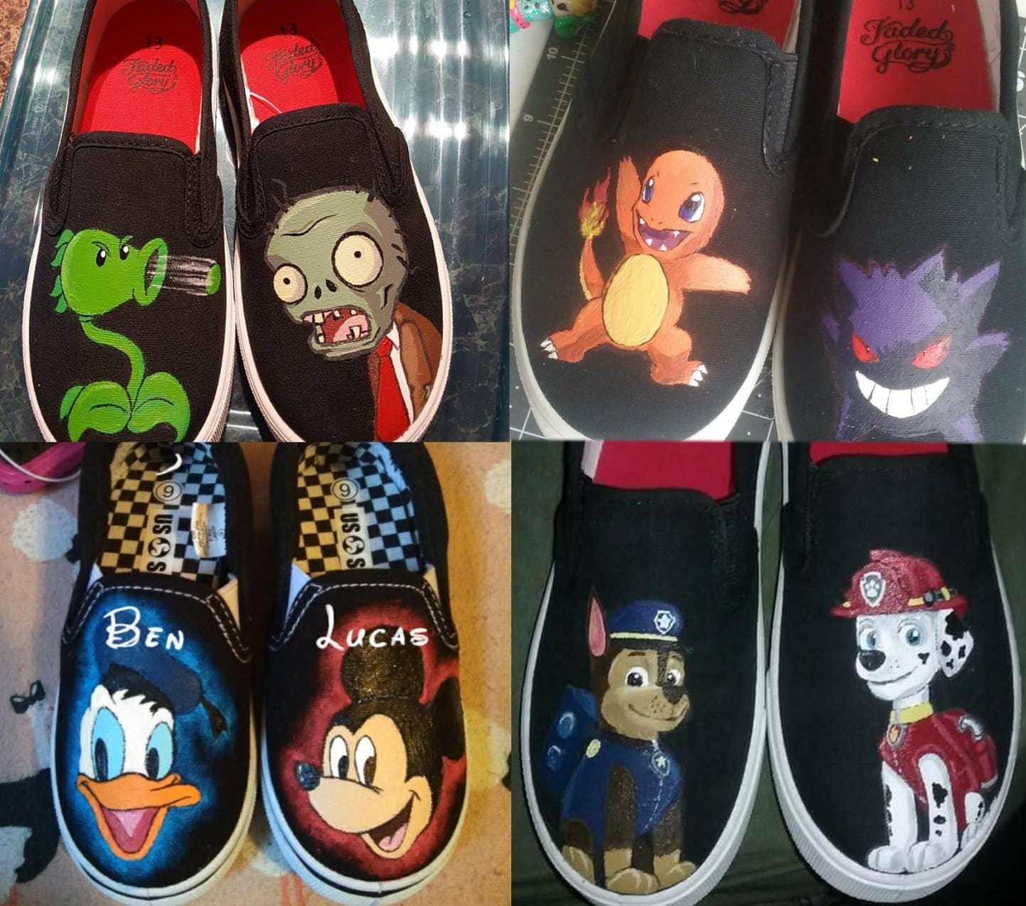 Custom Hand Painted Shoes BABIES/KIDS 2D Characters - Etsy