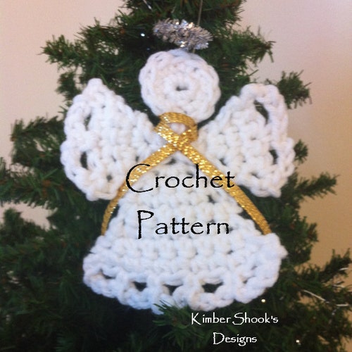 Crochet Angel Pattern PDF Christmas Angel Flat Angel Baptism - Etsy