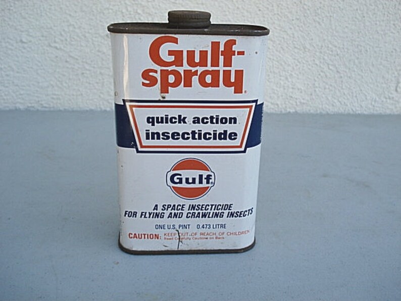 Gulf-spray Insect Spray Can Gulf Vintage Metal Can - Etsy