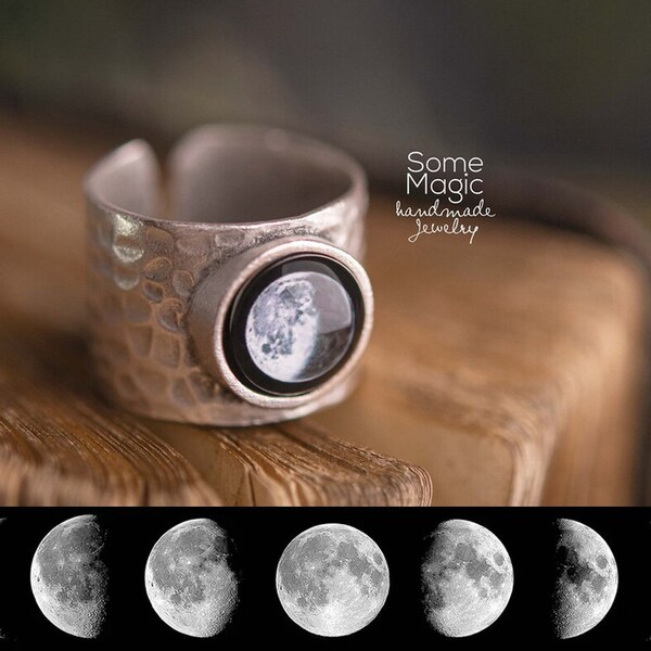 Moon Phase Ring - Etsy