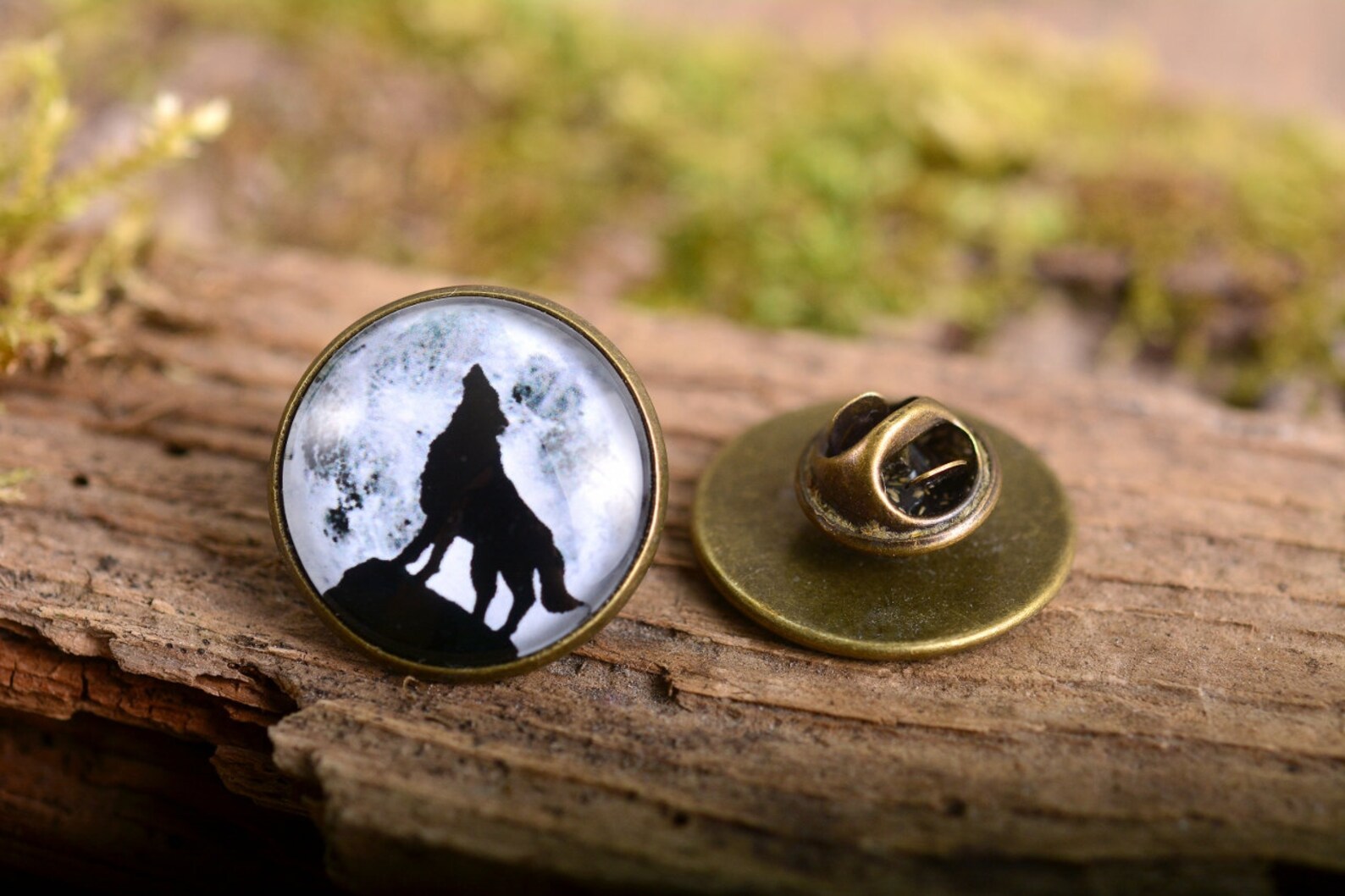 Lapel Pin Howling Wolf Lapel Pin Wolf Pin Wolf Brooch | Etsy