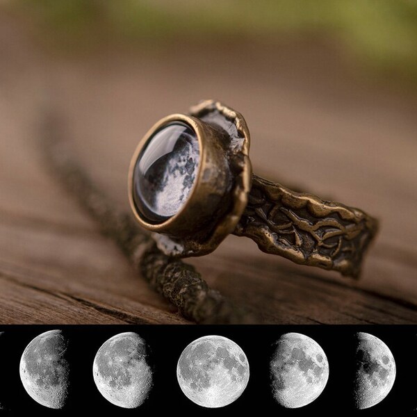 Moon Phase Ring - Etsy