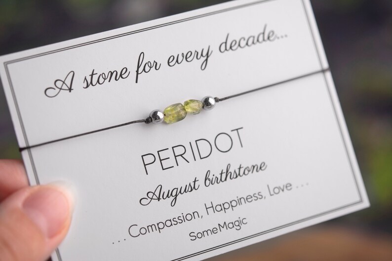 A Stone for Every Decade Birthstone Bracelet October - Etsy