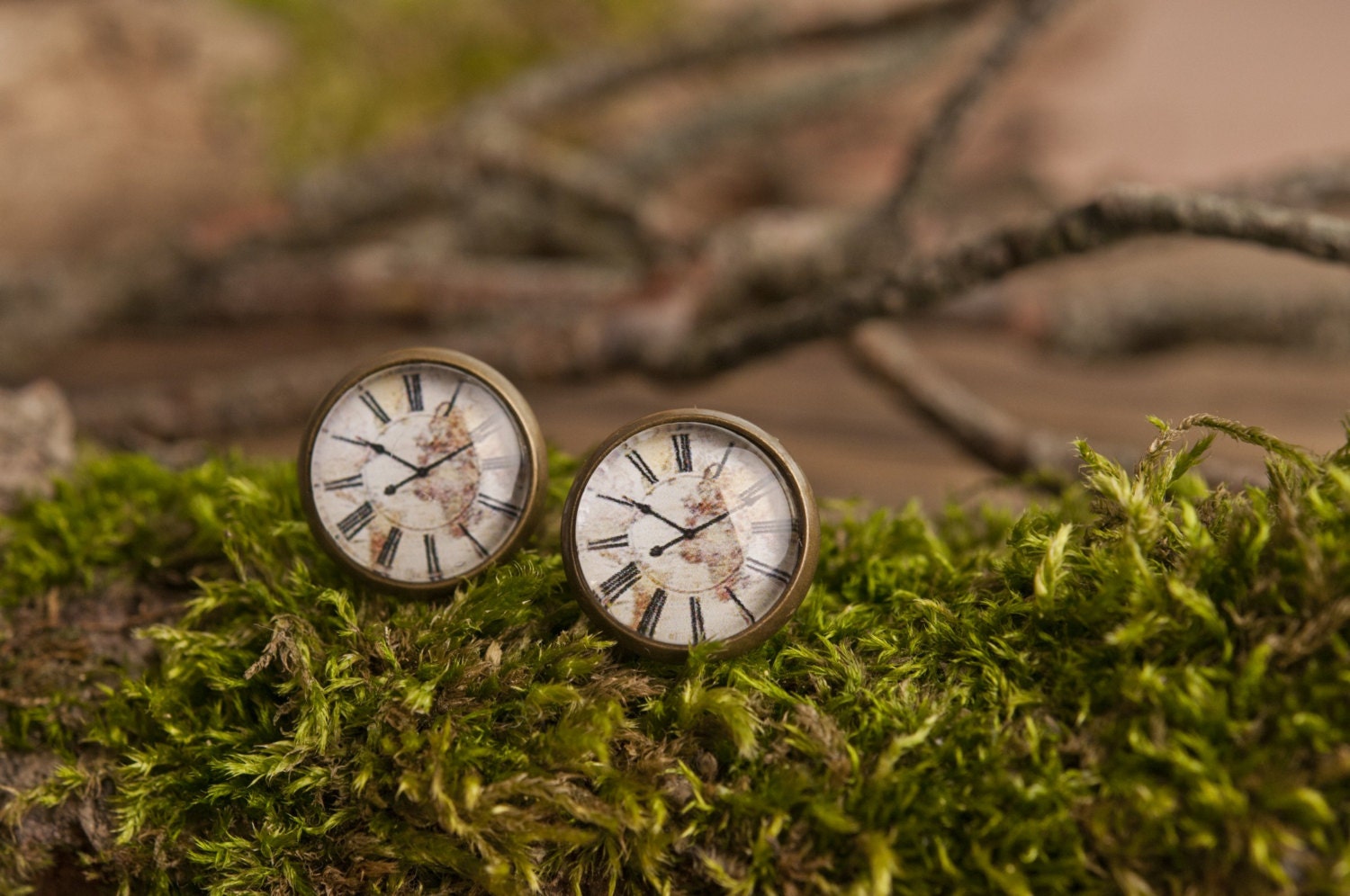 Custom time earrings vintage clock earrings birthday gift | Etsy