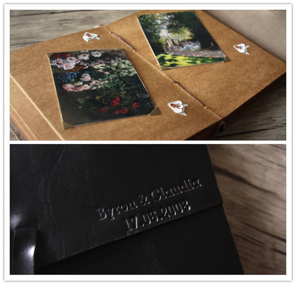 Rustic Leather Scrapbook Album Pet Photo Album Rustic Travel | Etsy