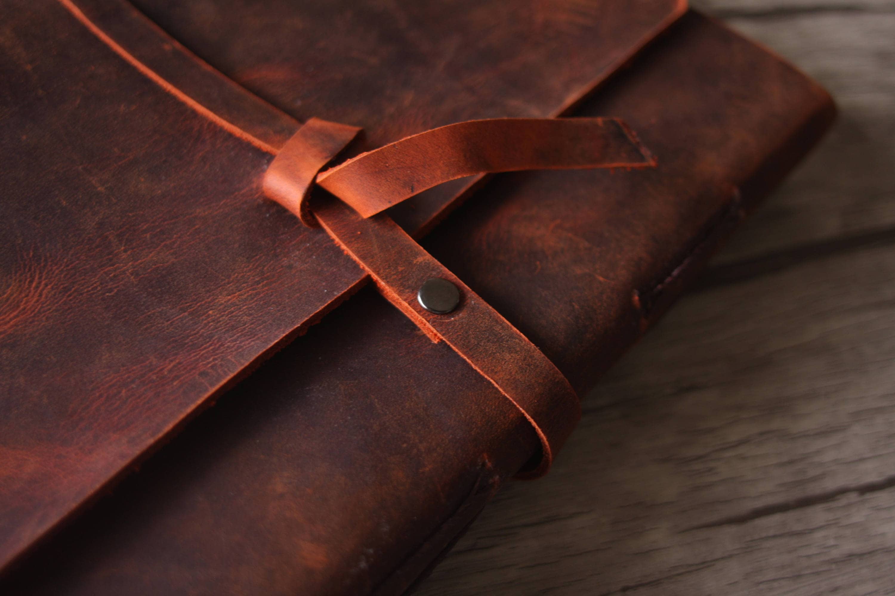 Rustic Leather Scrapbook Album Pet Photo Album Rustic Travel | Etsy