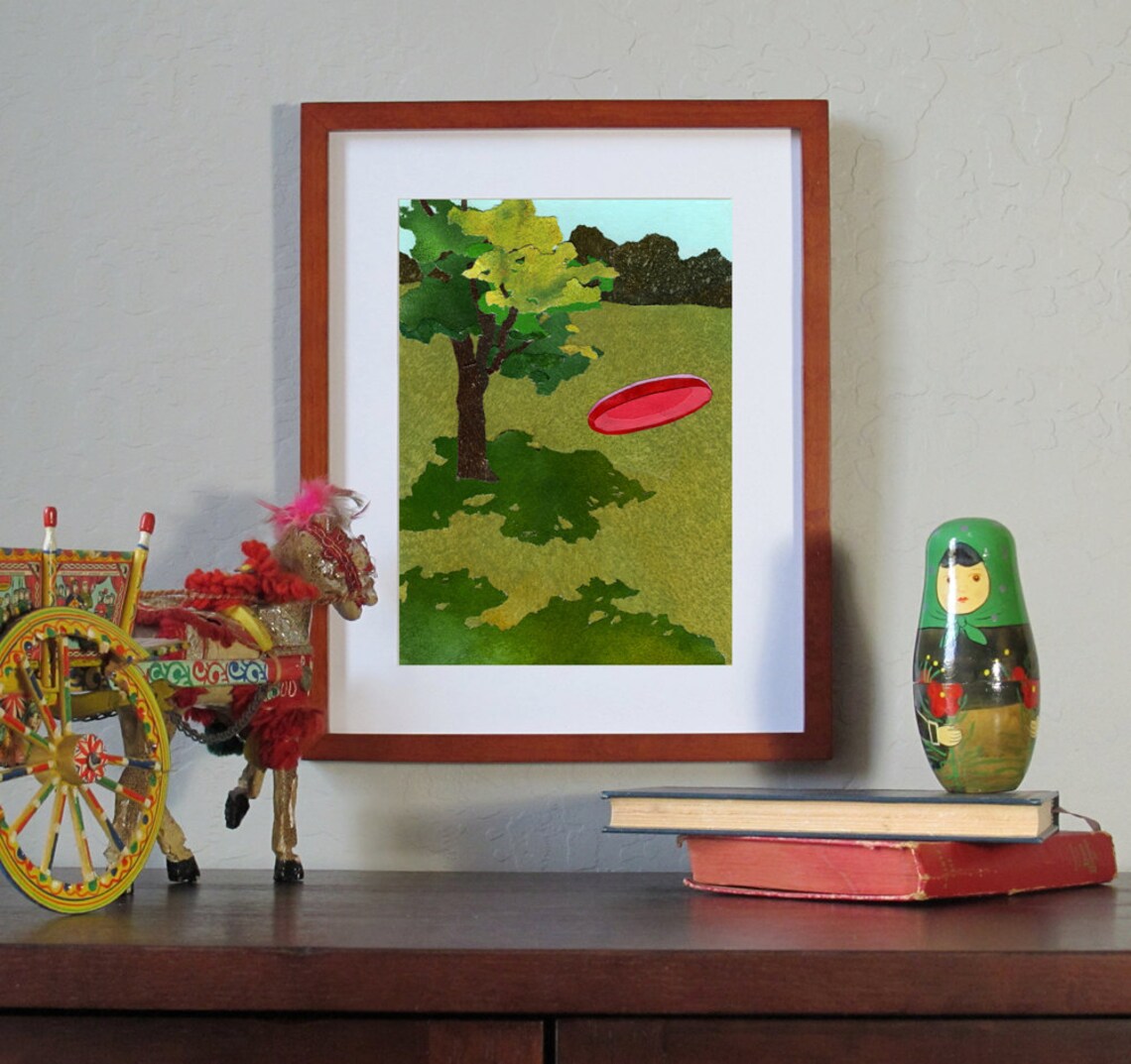 Frisbee Toss Summer Party Invitation Frisbee Golf Sports Card Retro Art ...