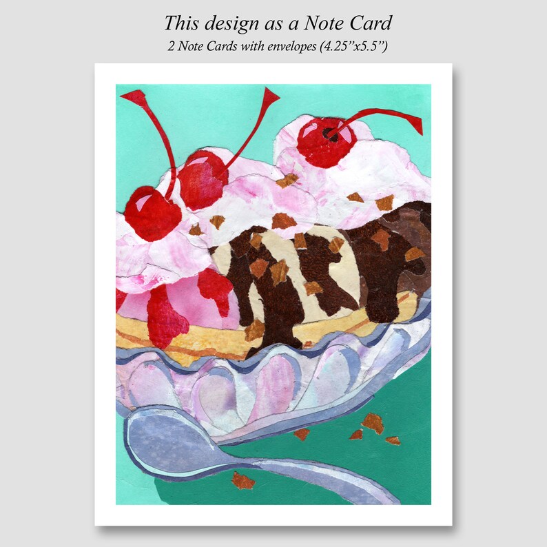 BANANA SPLIT - Birthday Party - Ice-cream Party Card or Invitation ...