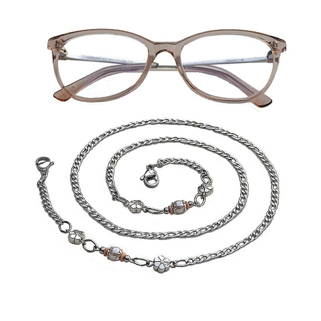 GLASSES CHAINS Light PINK Eyeglass Chain Sunglasses Chain Readers Chain ...