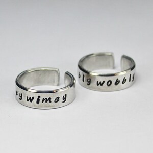 Wibbly Wobbly Timey Wimey Ring Set, Doctor Who Inspired Rings, Dr Who ...