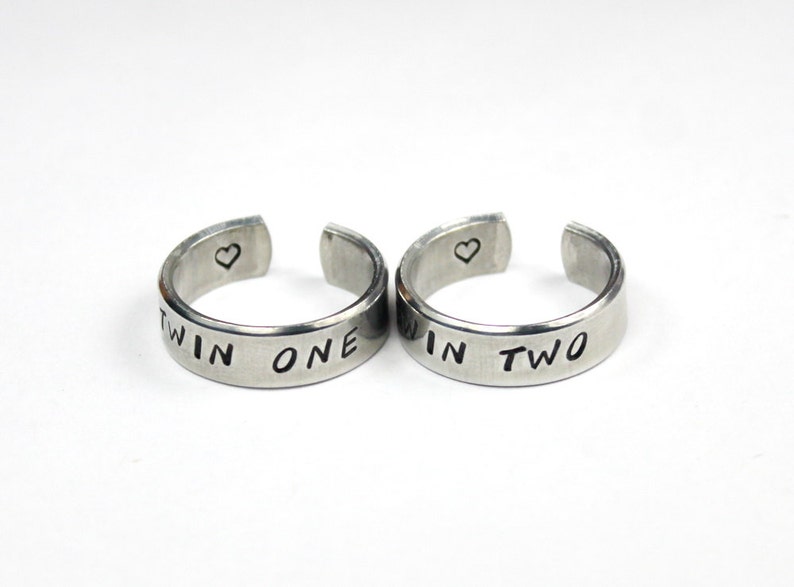 Twin One Twin Two Sister Ring Set Twin Sisters Matching Pair - Etsy