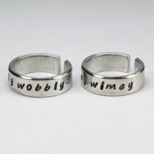 Wibbly Wobbly Timey Wimey Ring Set, Doctor Who Inspired Rings, Dr Who ...