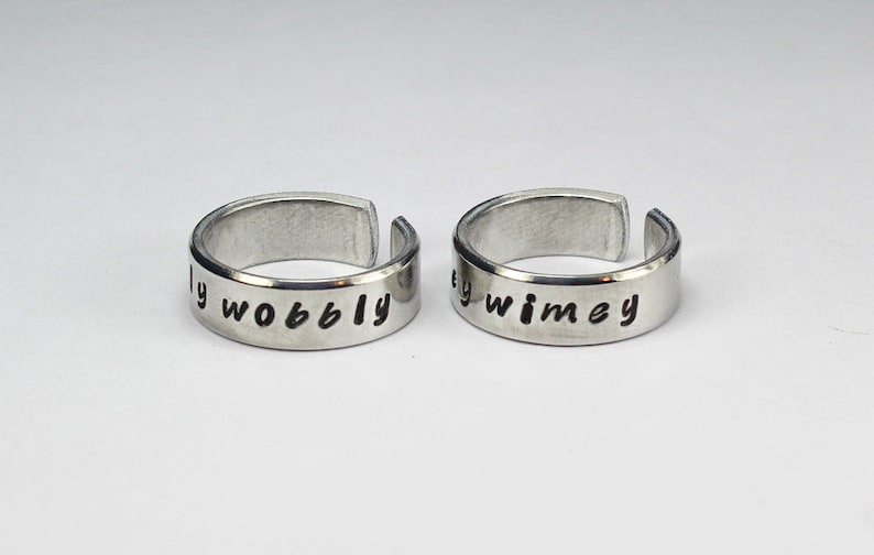 Wibbly Wobbly Timey Wimey Ring Set Doctor Who Inspired Rings | Etsy