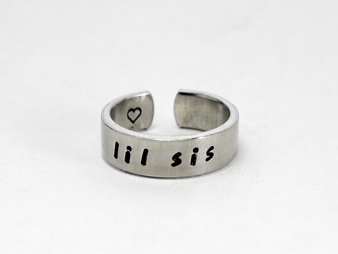 Sisters Ring Set Big Sis Lil Sis Rings Big Sister Little | Etsy
