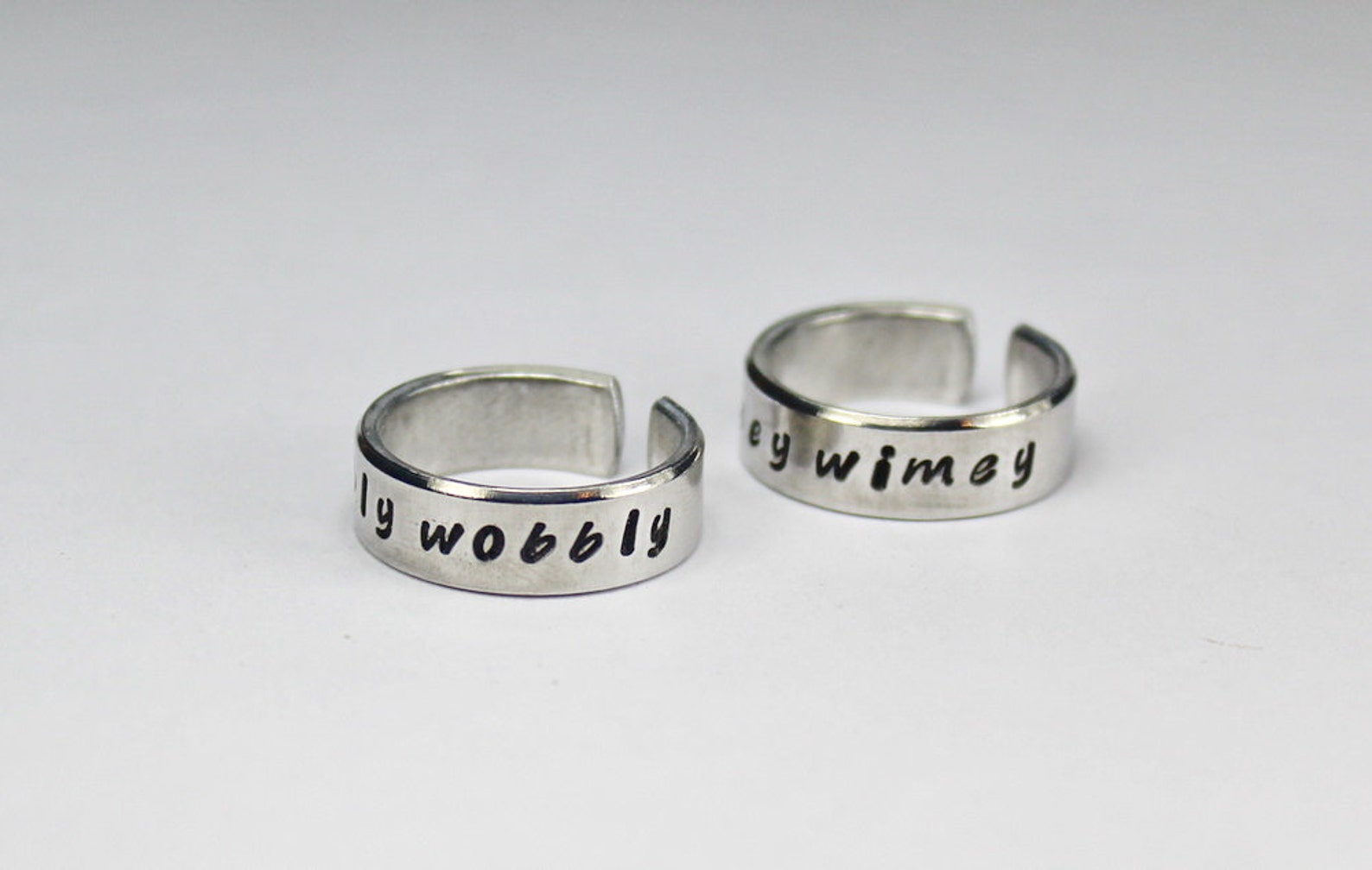 Wibbly Wobbly Timey Wimey Ring Set Doctor Who Inspired Rings - Etsy