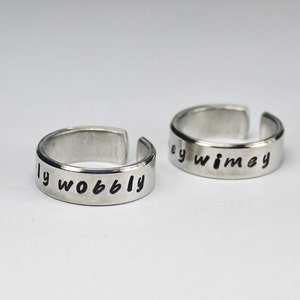 Wibbly Wobbly Timey Wimey Ring Set, Doctor Who Inspired Rings, Dr Who ...