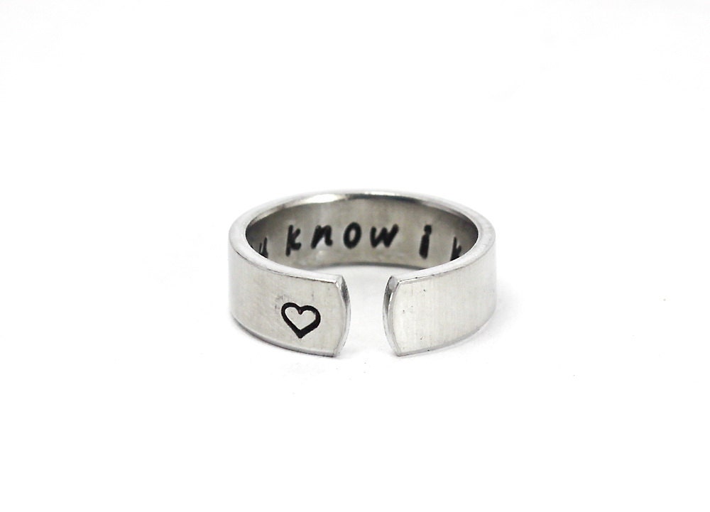 Secret Message Ring, Personalized Love Statement Ring, Girlfriend Gift ...