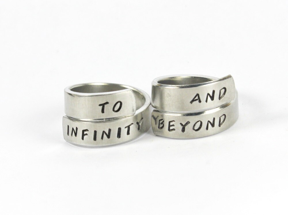 To Infinity And Beyond Ring Set Love And Friendship Rings | Etsy