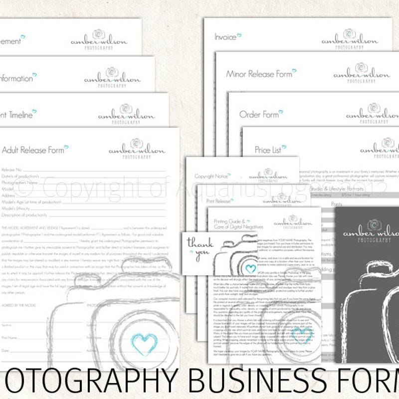 Photography Forms - Etsy