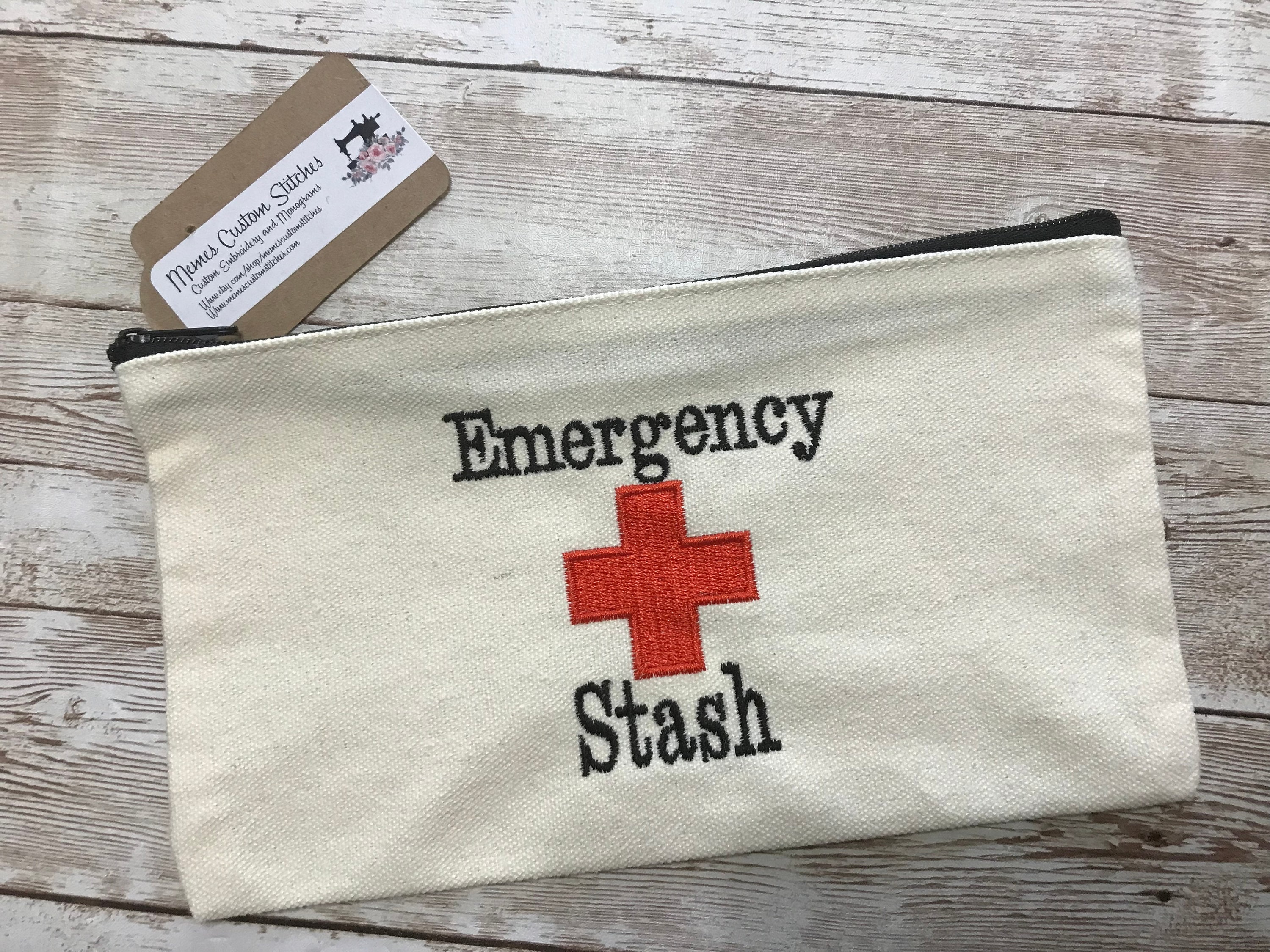 Teacher Graduation Emergency Stash Zipper Canvas Travel Toiletry Bag ...