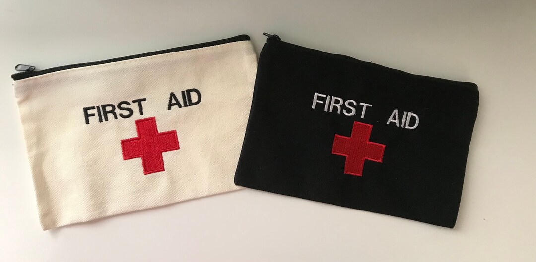 Red Cross First Aid Canvas Travel Medicine Zipper Pouch Bag Gift - Etsy