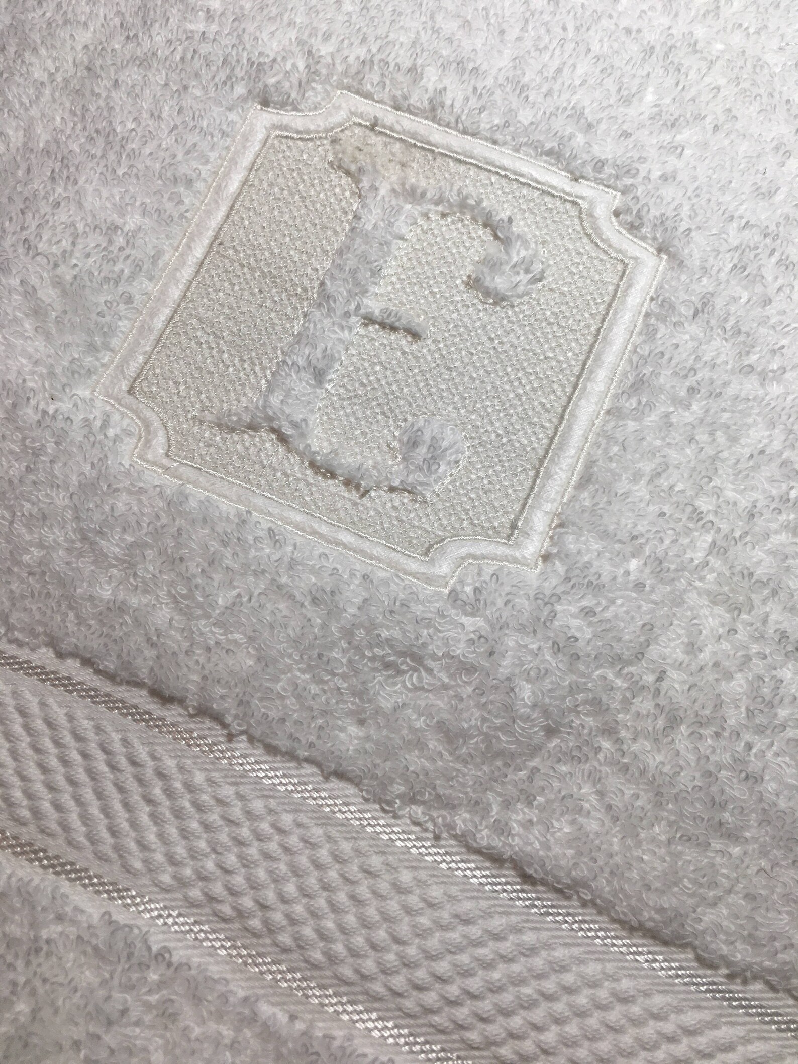 Embossed Initial Bathroom Towels Personalized Towels - Etsy