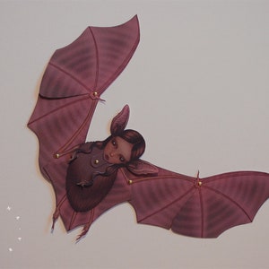 Vampire Bat Paper Doll - Etsy