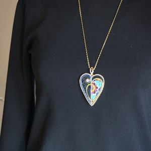 Colorful Heart in Goldwork Technique for Girl and Woman, Embroidered ...