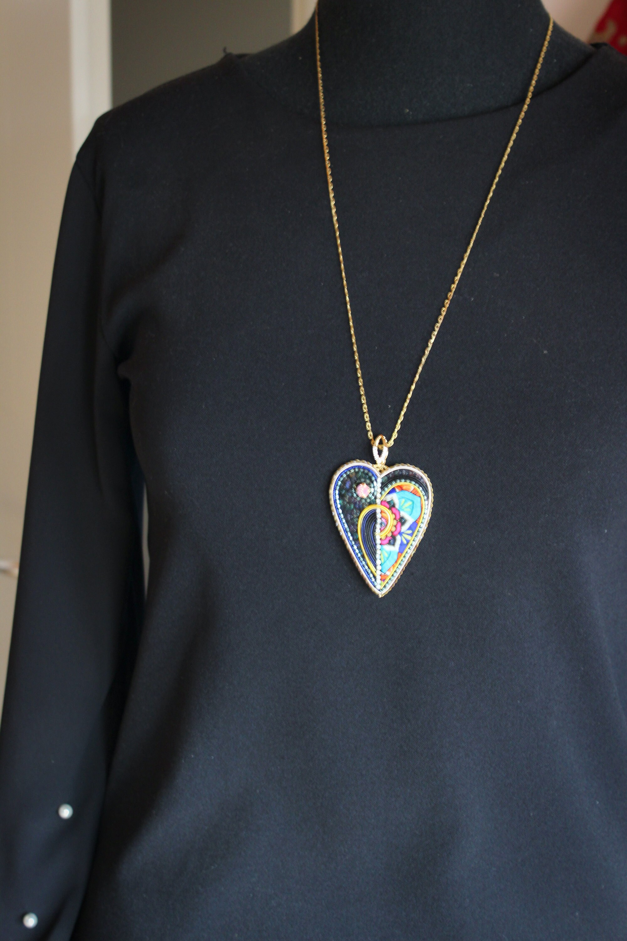 Colorful Heart in Goldwork Technique for Girl and Woman - Etsy