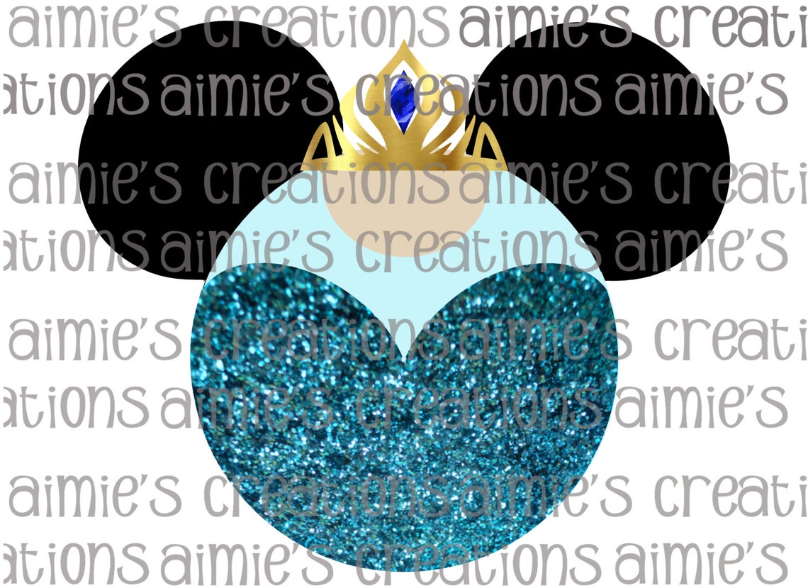 Elsa Inspired Digital Mouse Ears - Etsy