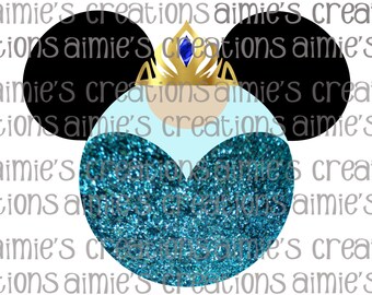 Princess, Elsa, Minnie, Mouse, Ears, Digital, Download, Tshirt, Cut ...