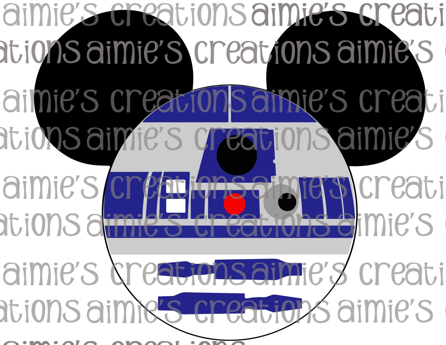 R2D2 Inspired Digital Mouse Ears - Etsy