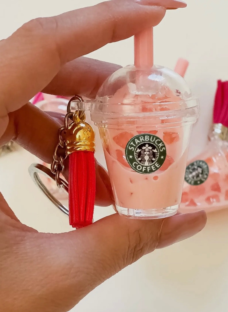 Mini Coffee Keychain || Iced Drink Keychain || Coffee Lovers Keychain ...