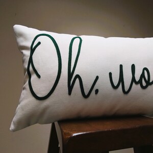 Custom Word Pillow | Personalized Playroom Decor | Felt Script Letters ...