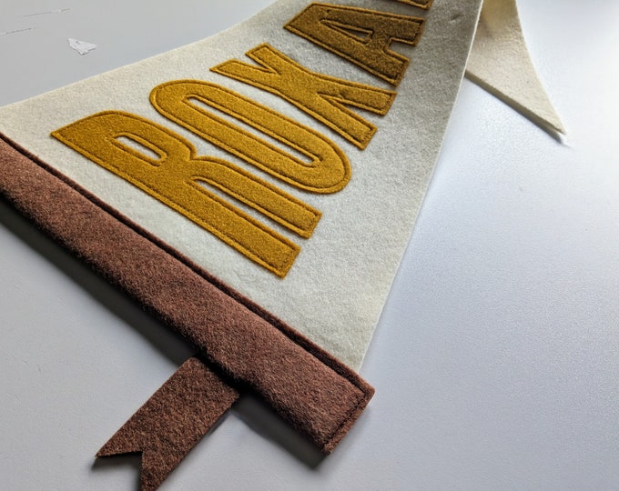 Custom Pennant Personalized Felt Name, Wall Decor 4 Sizes, Large Block ...