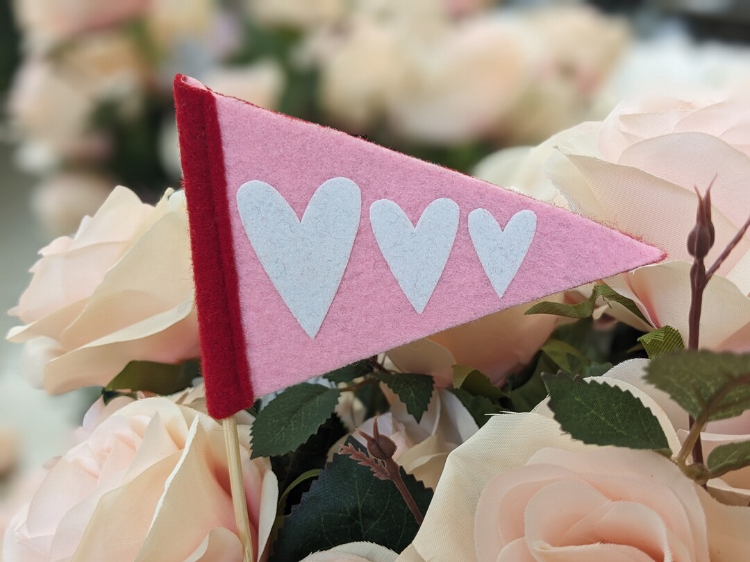 Mini Pennant, Small Felt Triangle, Tiny Pennant on a Stick, Miniature ...