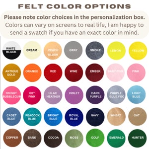 2 Sided Personalized Pillow Two Sides Text, Words on Both Sides, Felt ...