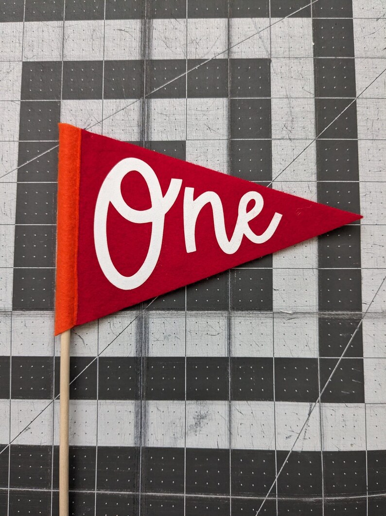 Table Number for Wedding Party, Triangle Pennant on a Stick, Unique ...