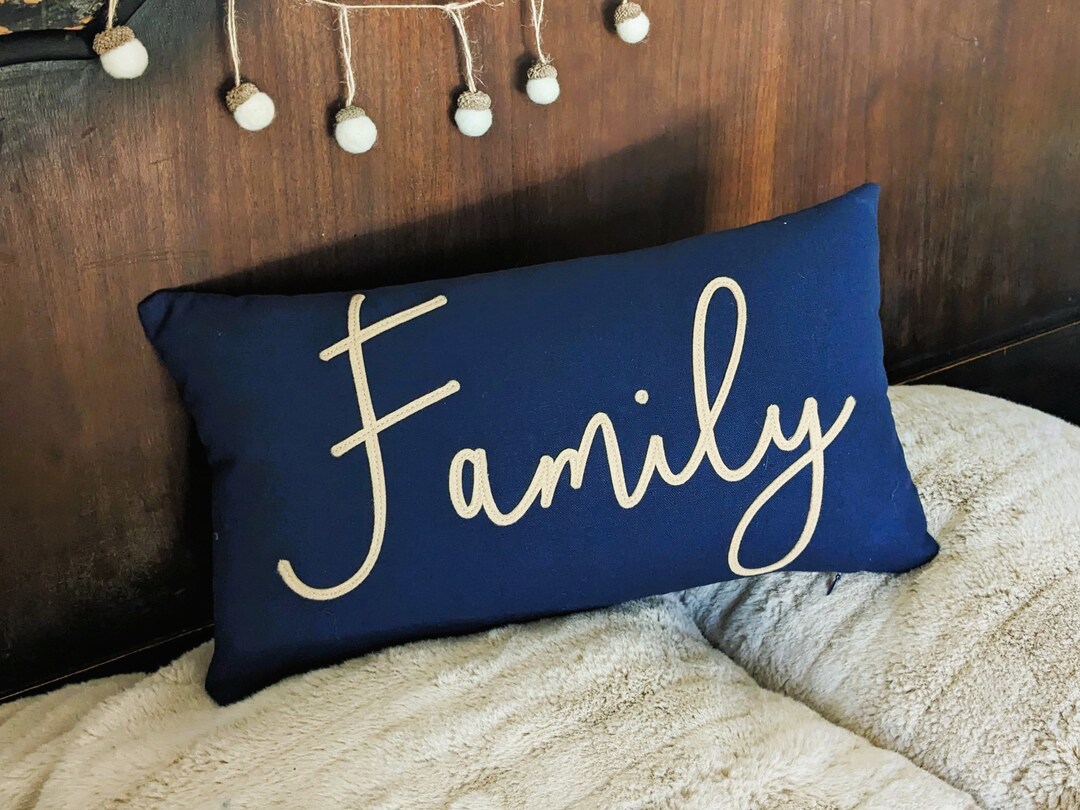 Family Pillow for Christmas, Hostess Gift for Family Gatherings, Custom ...