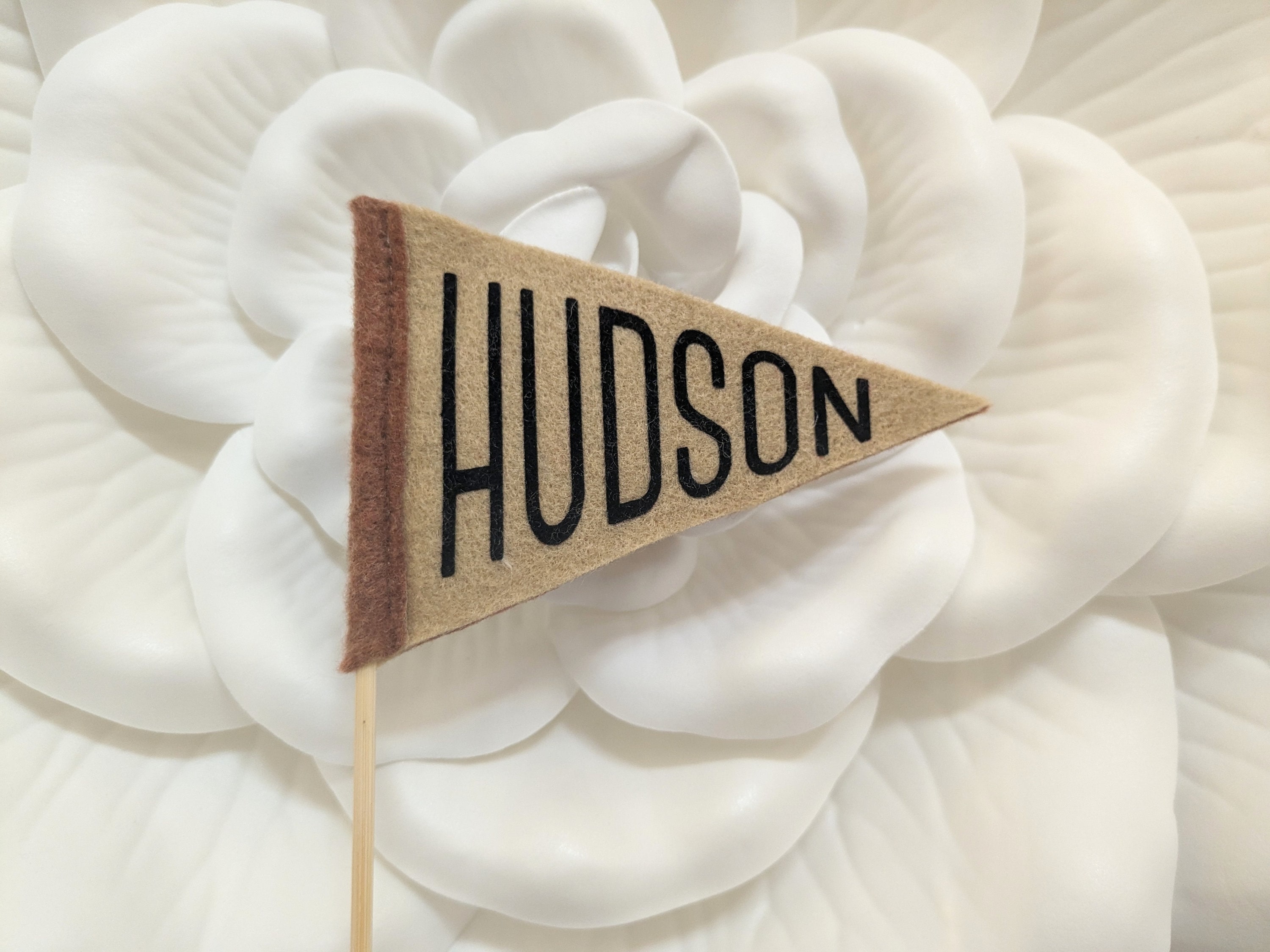 Personalized Felt Name Pennant on a Stick Mini Pennant Small Triangle ...