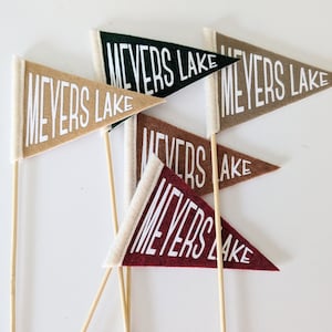 Felt Name Pennant on a Stick: Personalized Mini Pennant, Small Triangle ...