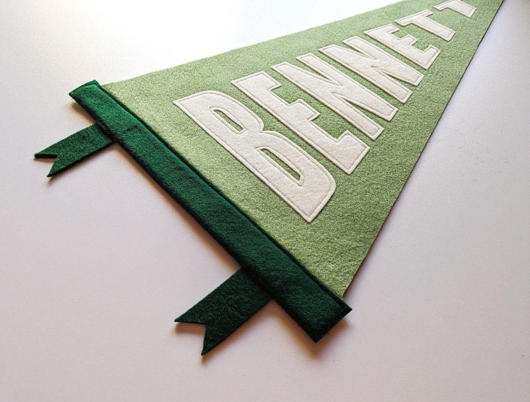 Personalized Pennant With Block Name Letters | Custom Felt Name Pennant ...